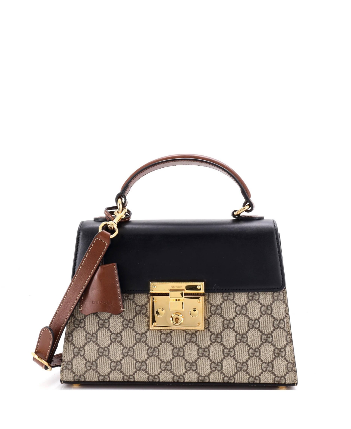 Click here for Pre-Owned Gucci Small Padlock Top Handle Bag Gg Co... prices