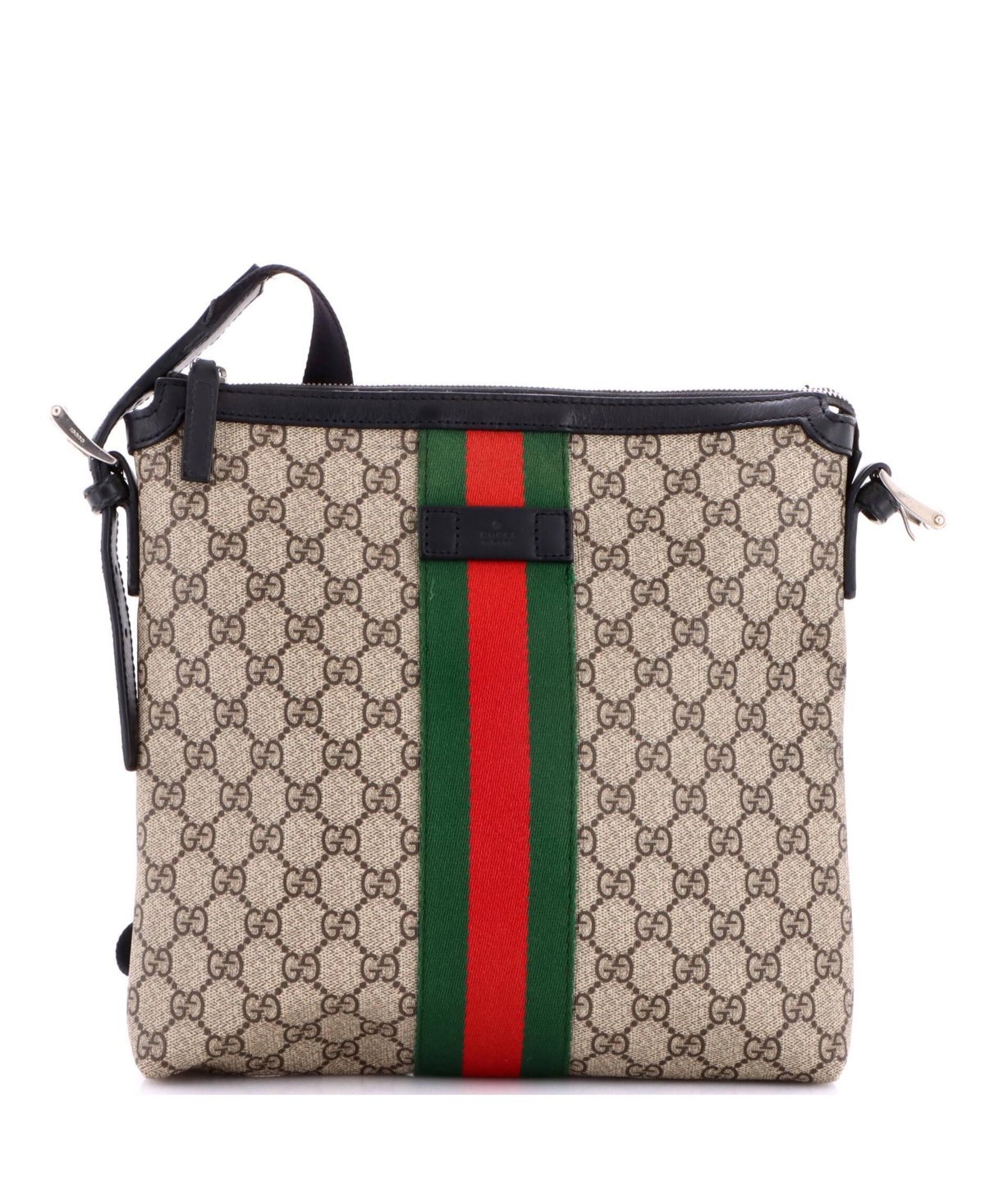 Click here for Pre-Owned Gucci Medium Web Messenger Bag Gg Coated... prices