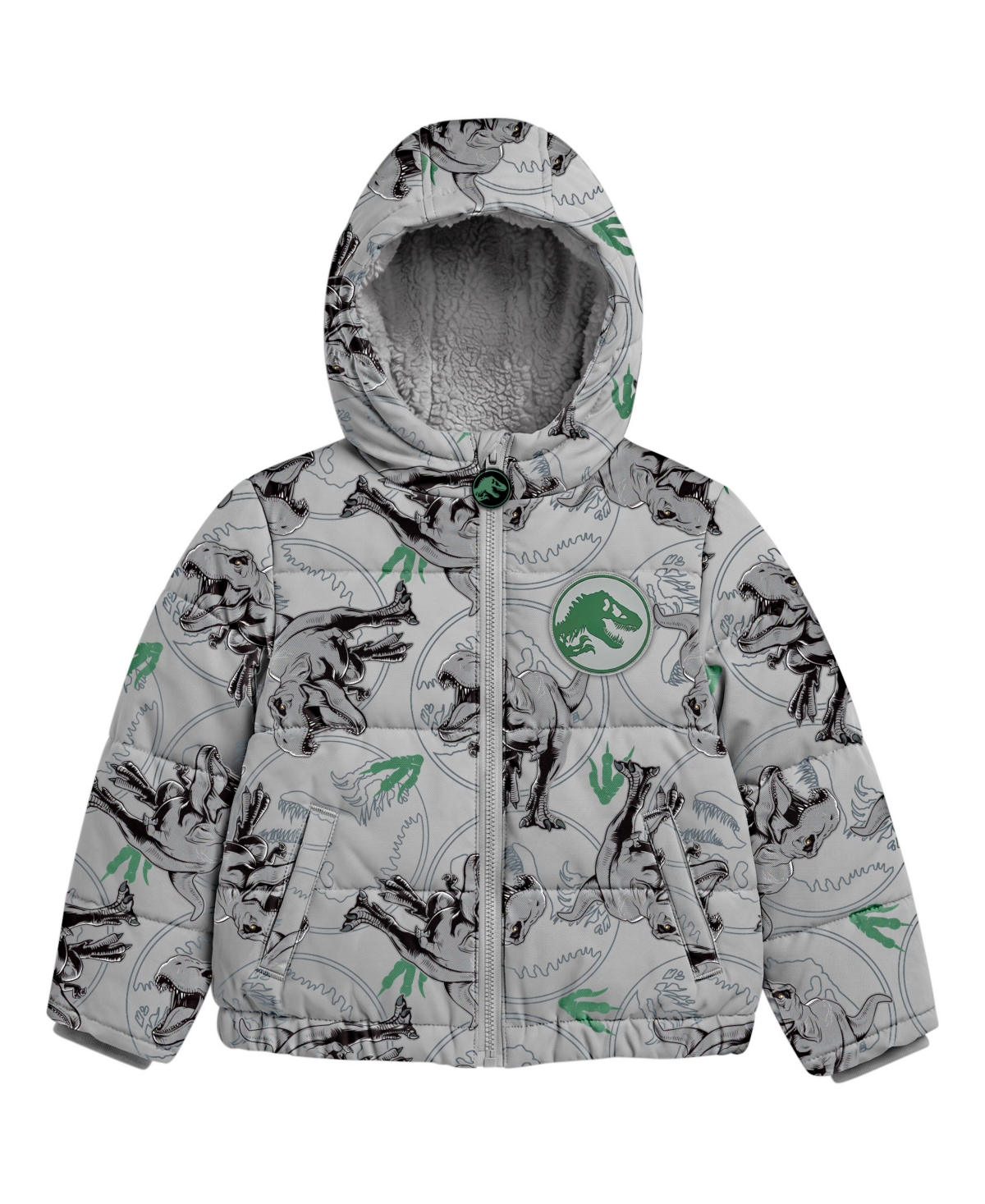 Click here for Jurassic World Boys 4-7 Hooded Puffer Jacket - Gra... prices