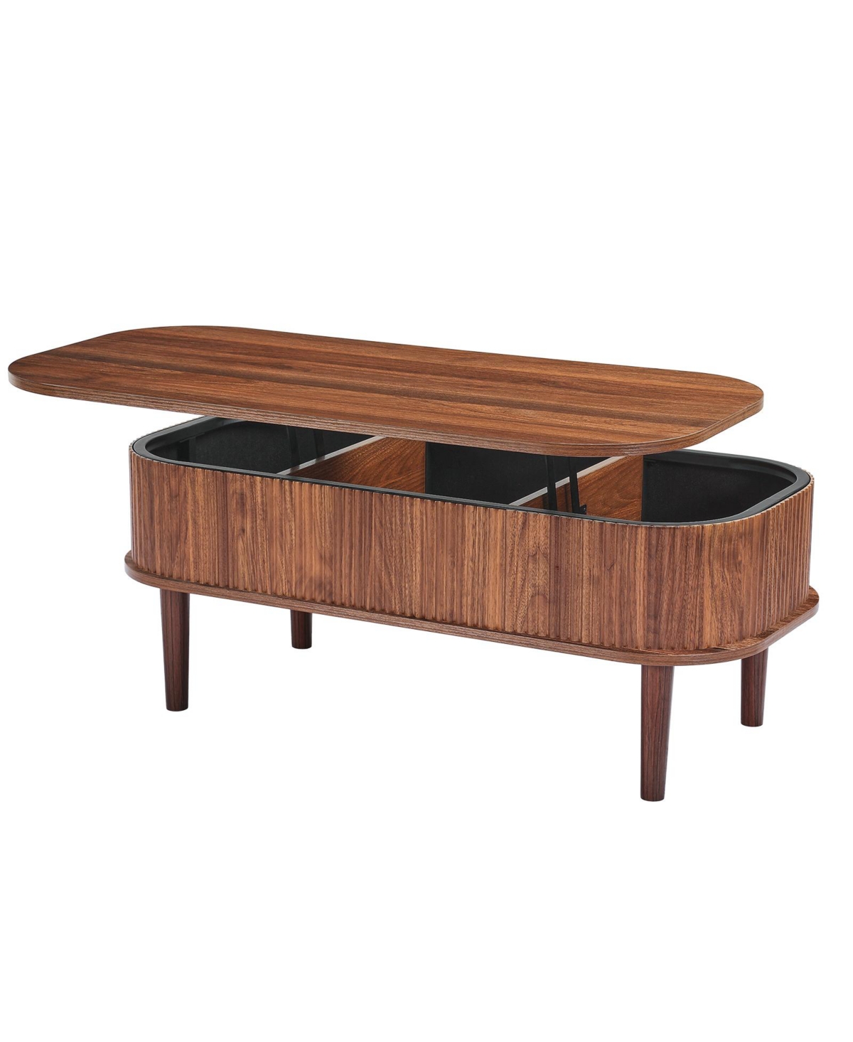 Click here for Sugift 39.4 Inch Fluted Oval Lift Top Coffee Table... prices