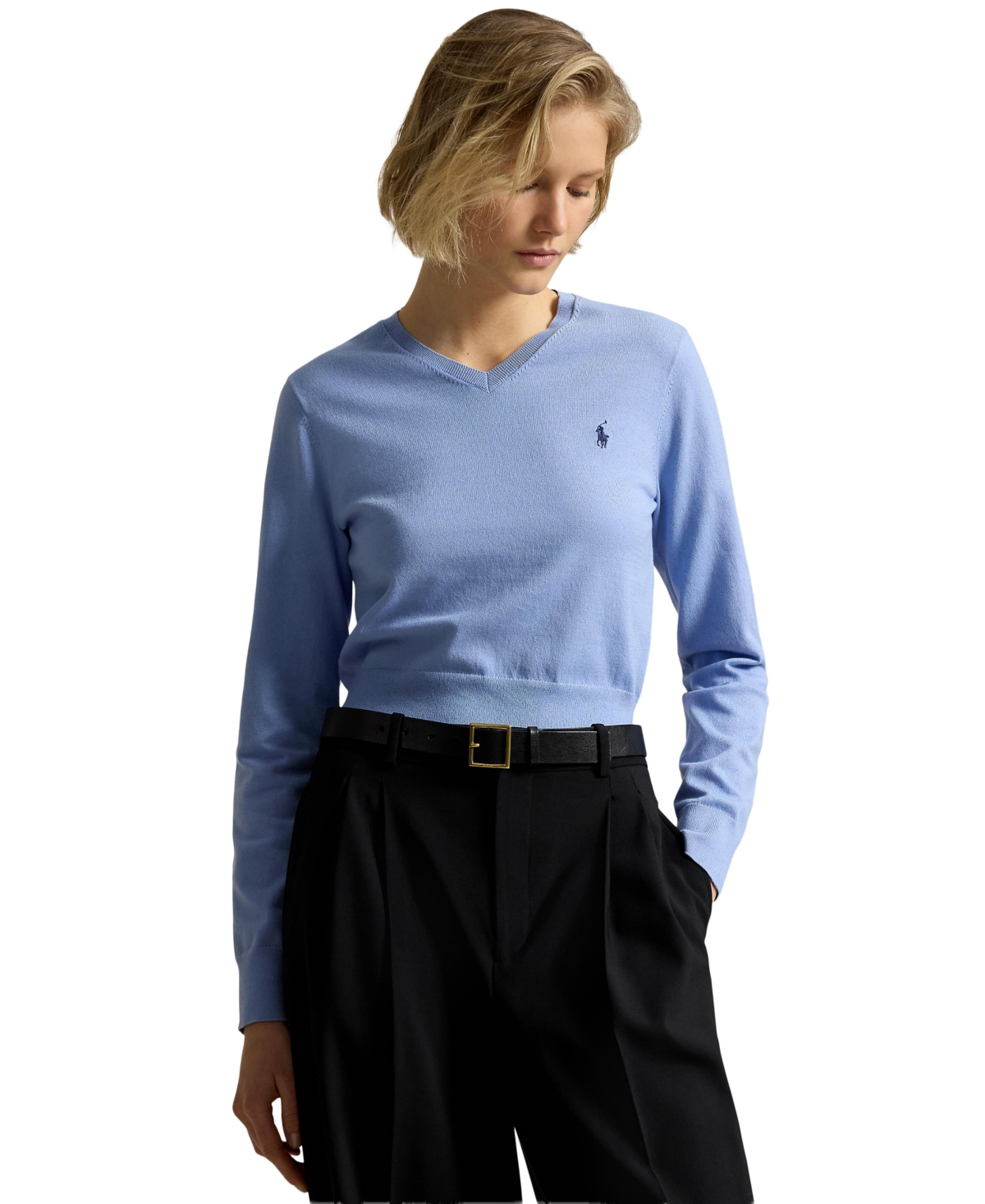 Click here for Polo Ralph Lauren Womens V-Neck Pull-On Sweater -... prices