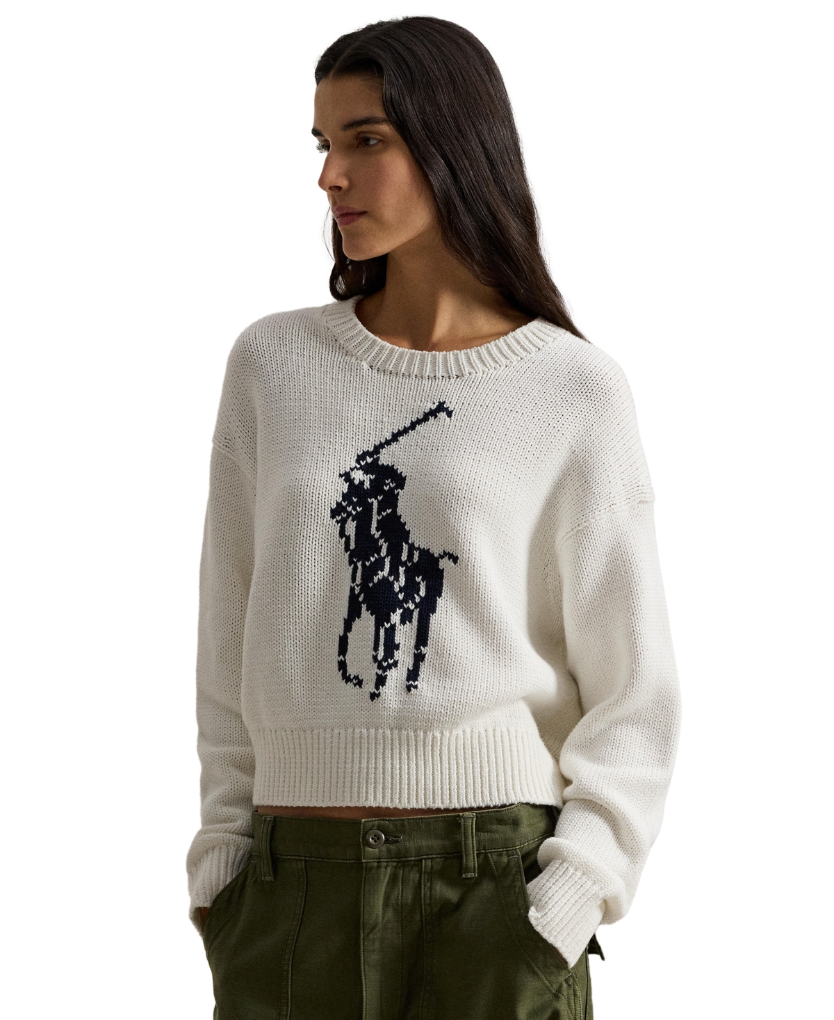 Click here for Polo Ralph Lauren Womens Big Pony Crewneck Sweater... prices