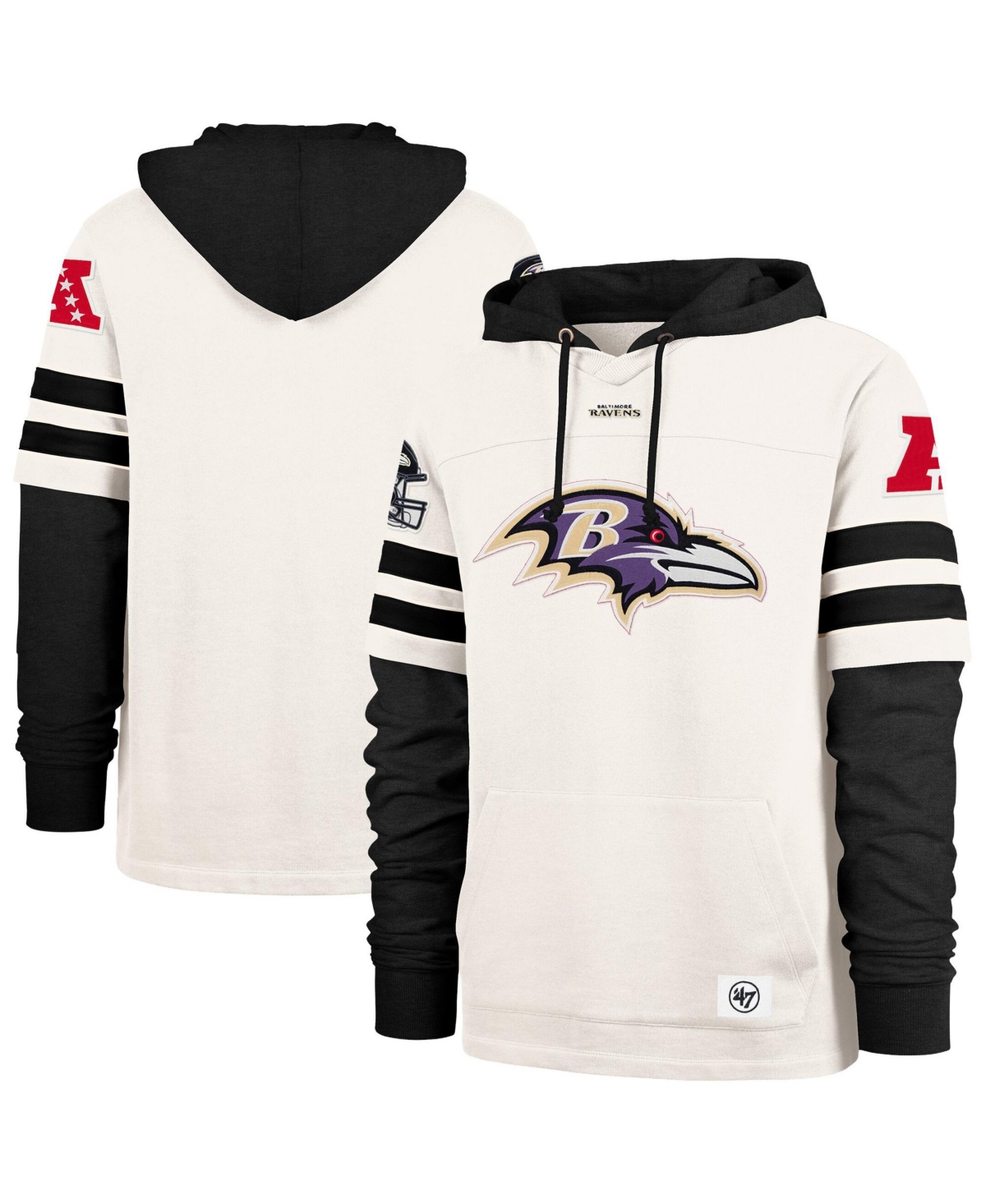 Click here for 47 Brand Mens Cream Baltimore Ravens Split Zone Co... prices