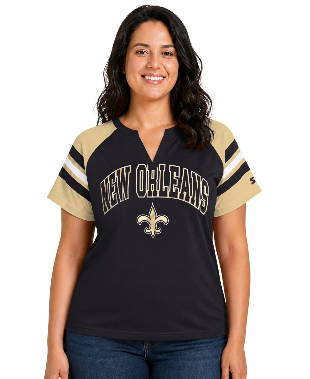 Click here for Starter Womens Black New Orleans Saints Plus Size... prices