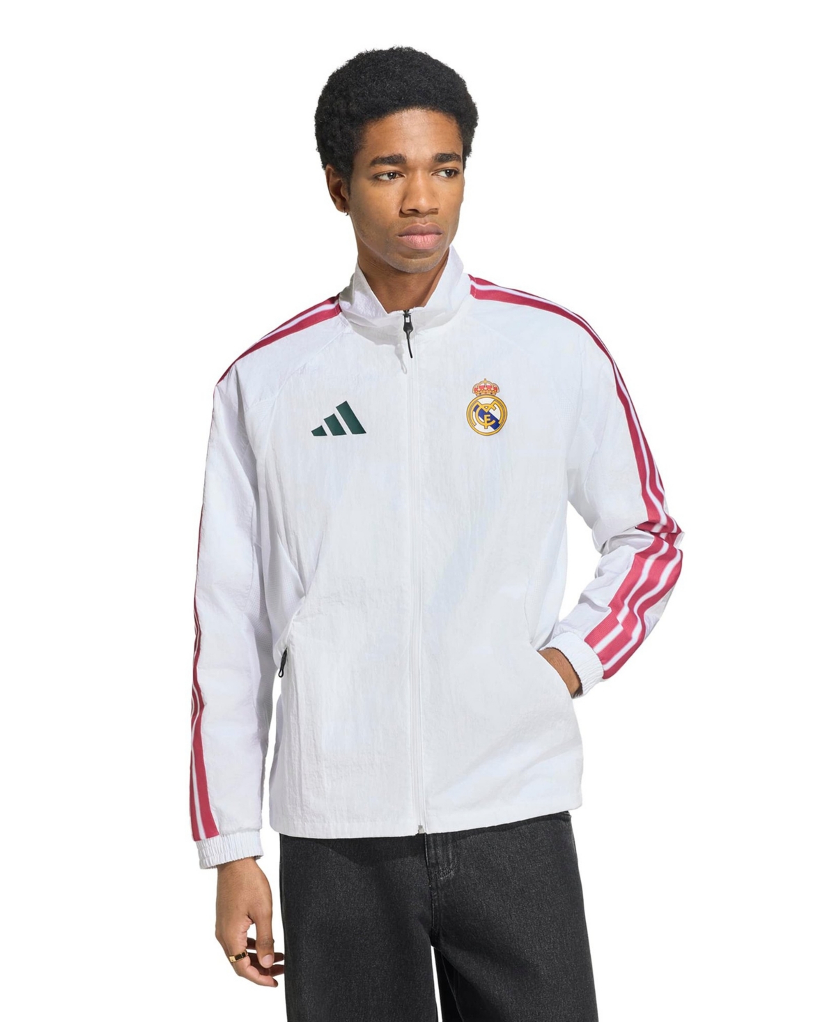 Click here for Adidas Mens White Real Madrid 2026 Full-Zip Anthem... prices
