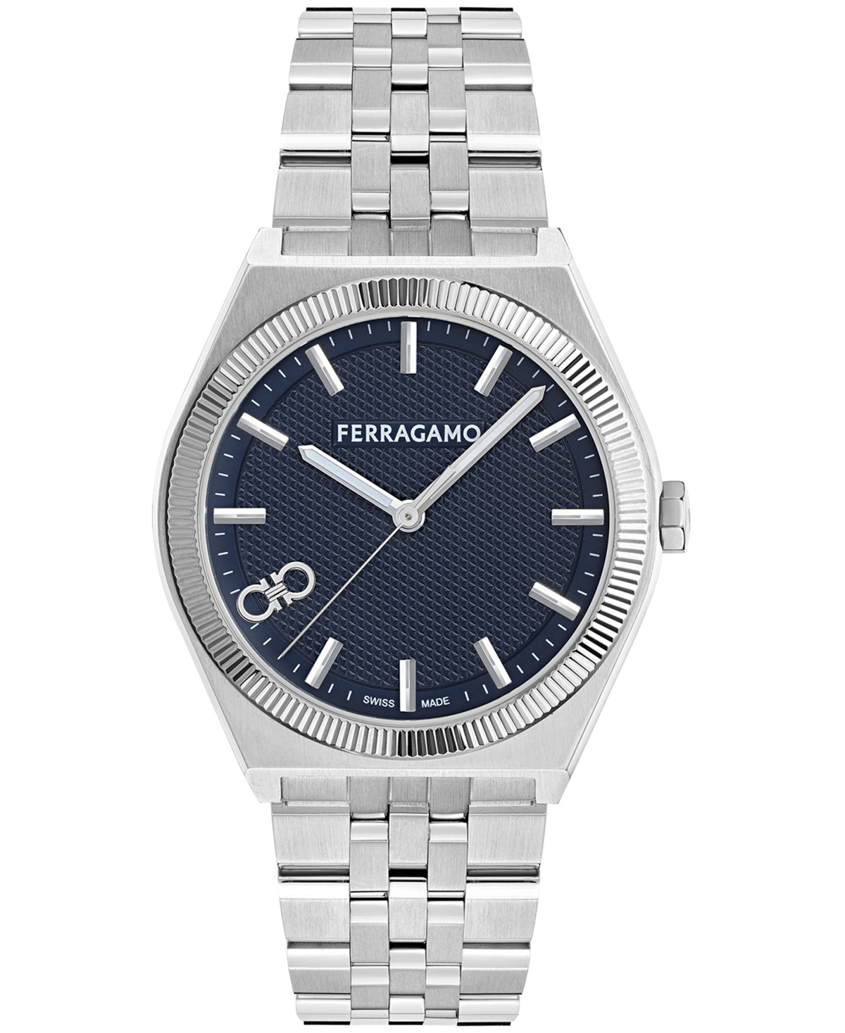 Click here for Ferragamo Mens Silver Stainless Steel Bracelet Wat... prices