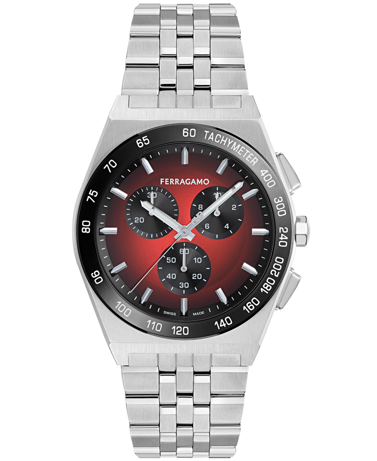Click here for Ferragamo Mens Silver Stainless Steel Chronograph... prices