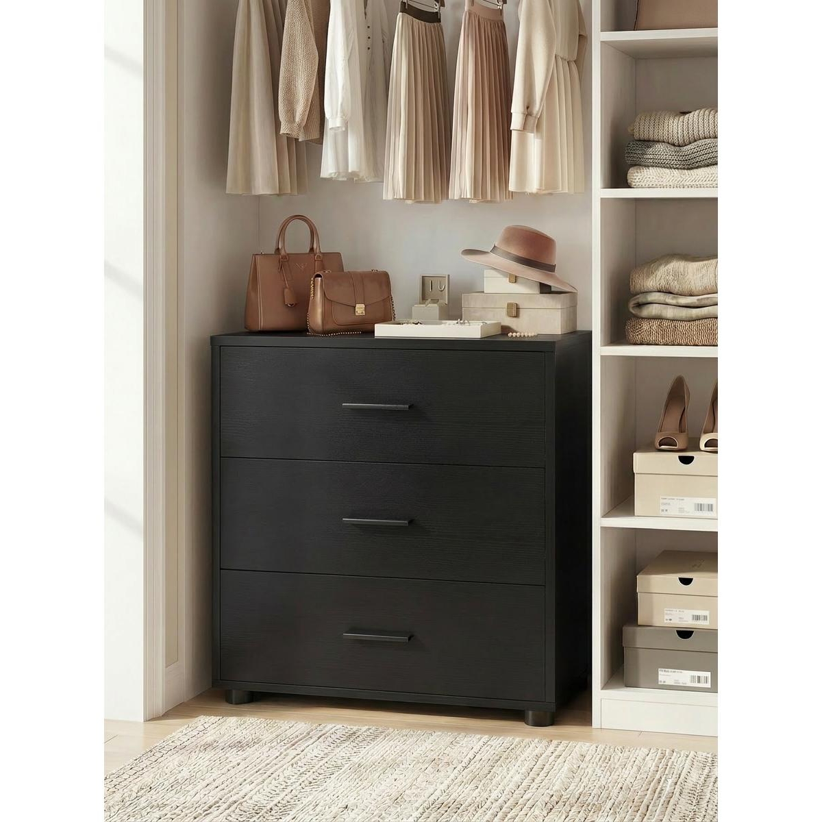 Click here for Aheaplus Wooden Storage Dresser with 3-Drawers  Ni... prices