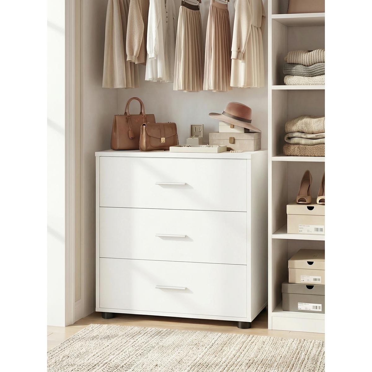 Click here for Aheaplus Wooden Storage Dresser with 3-Drawers  Ni... prices