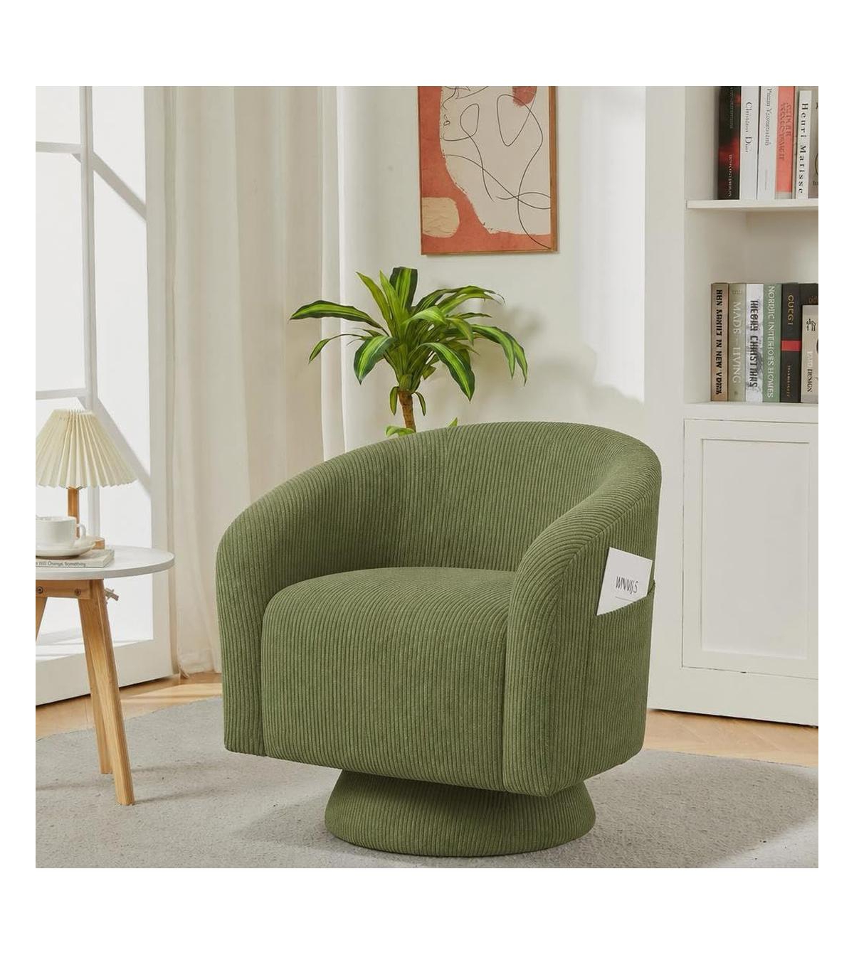 Click here for gaomon Modern 360 Degree Swivel Accent Corduroy Ba... prices