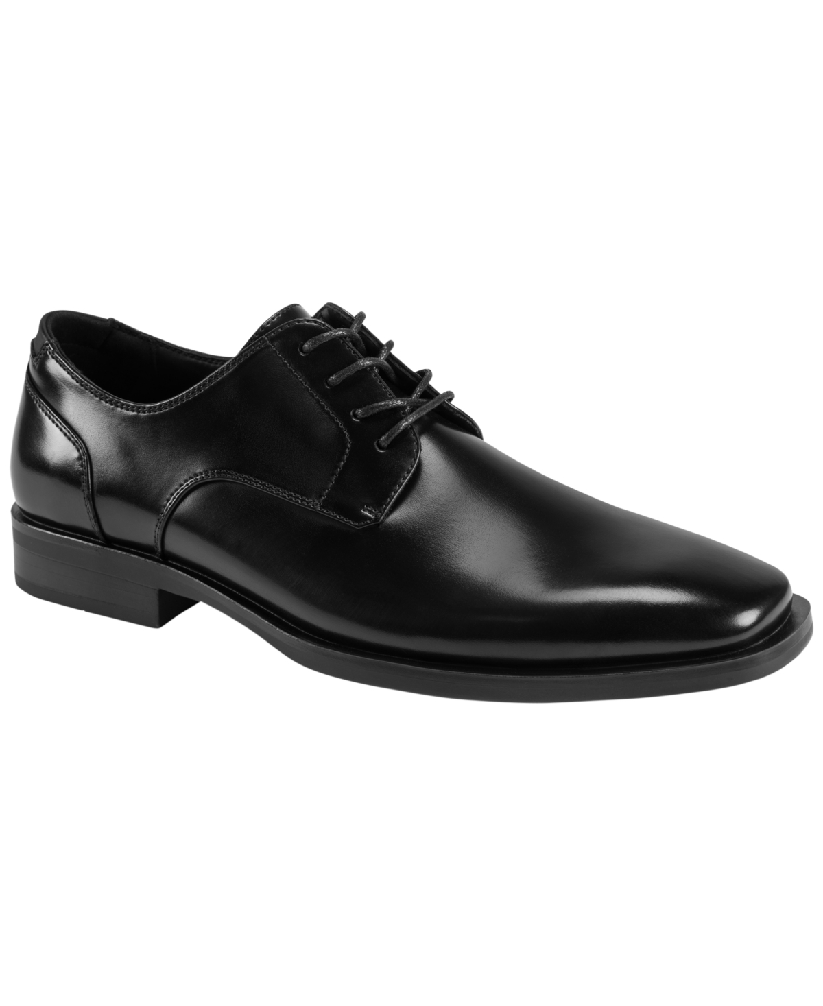 Click here for Dkny Mens Powell Square-Toe Derby Shoes - Black prices