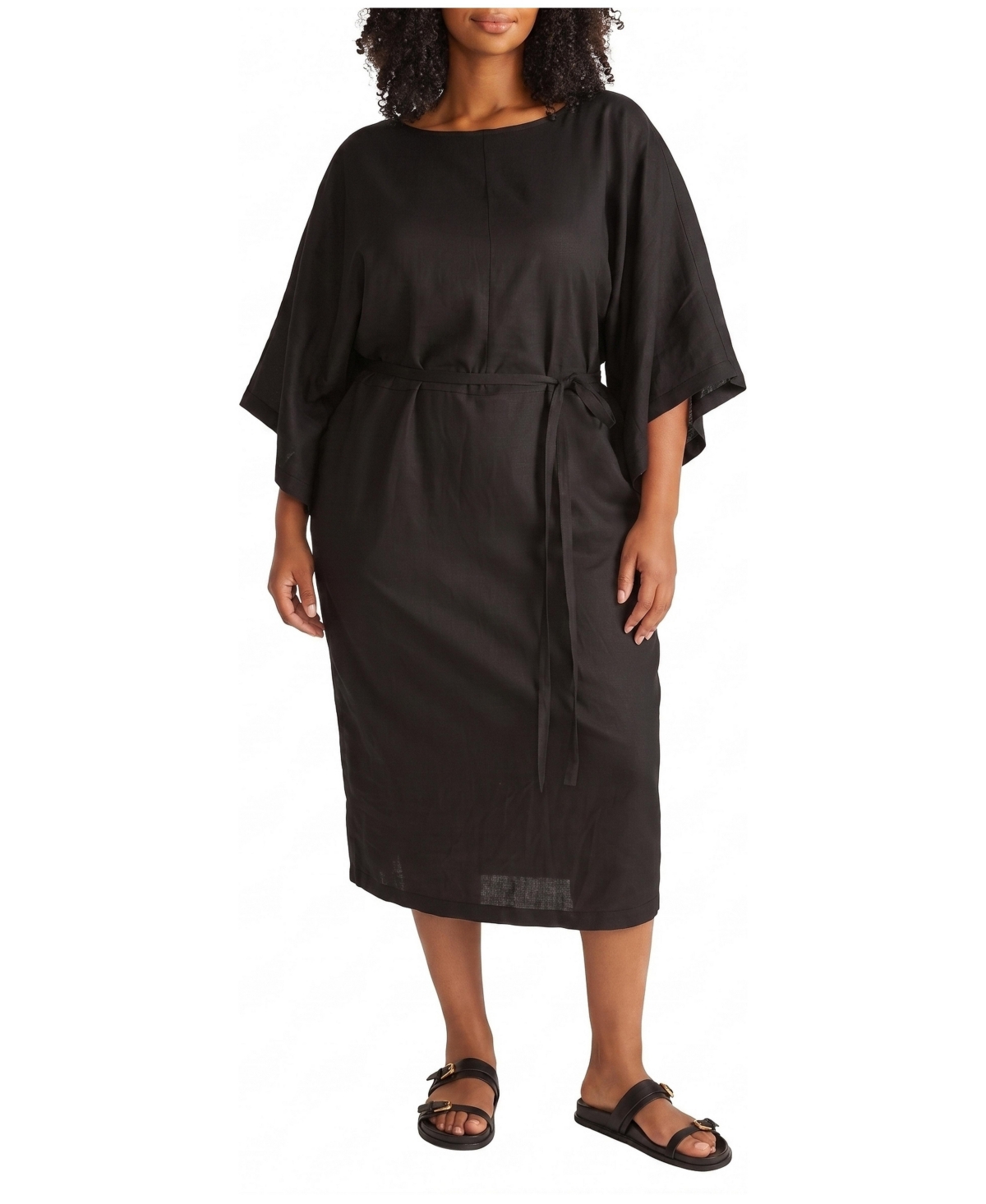 Click here for Universal Standard Womens Plus Size Lio Linen Dres... prices