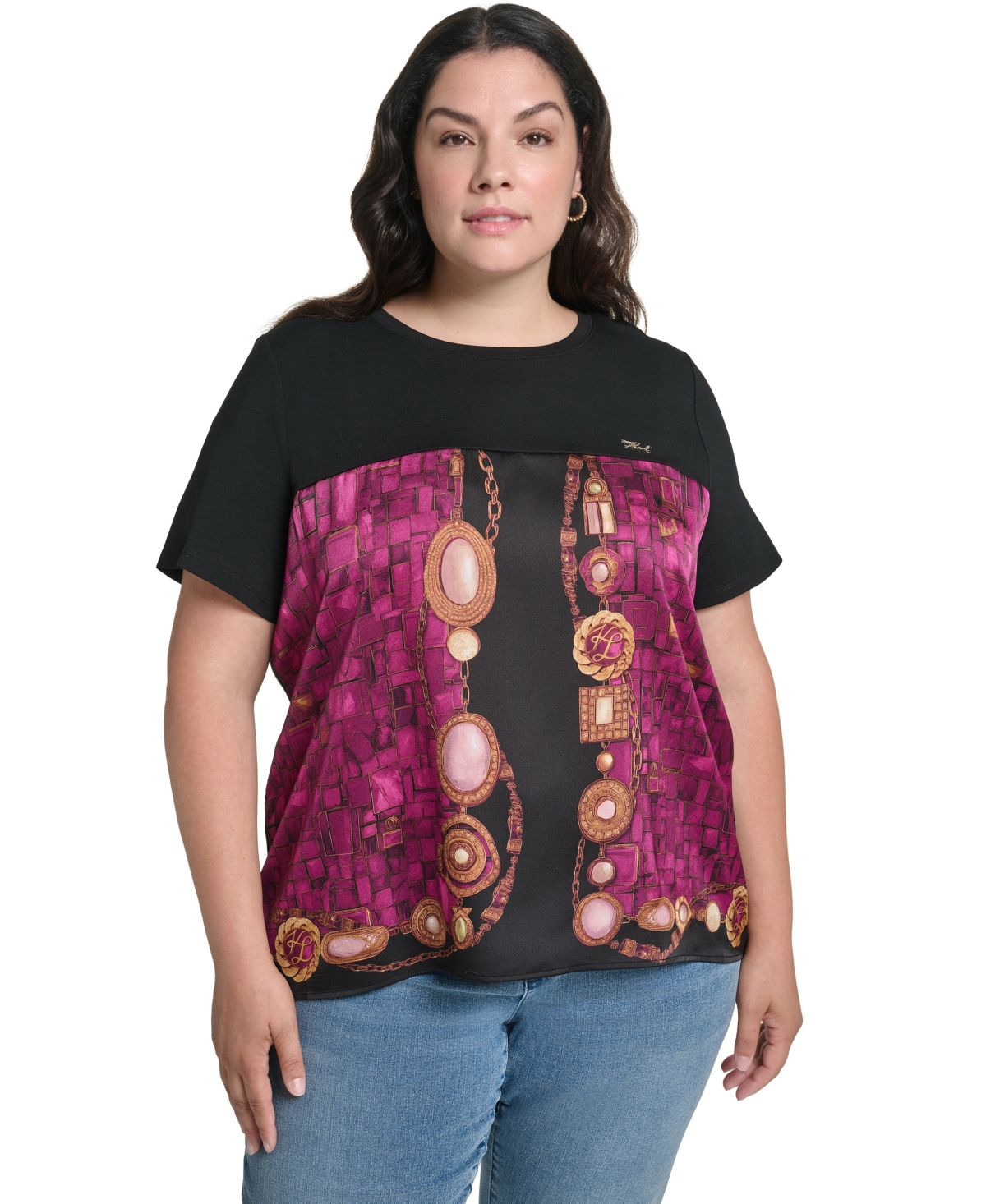 Click here for Karl Lagerfeld Paris Plus Size Gemstone Knit Place... prices
