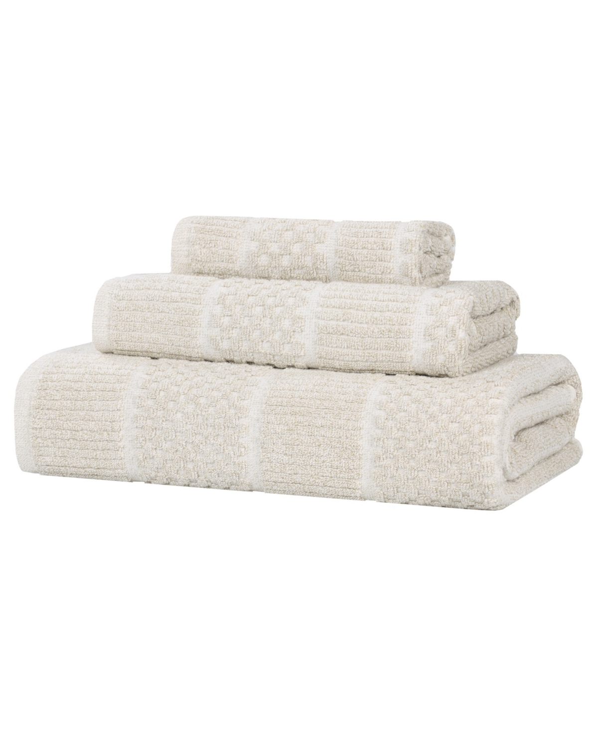 Click here for Superior Naples Cotton 3-Piece Towel Set - Beige prices