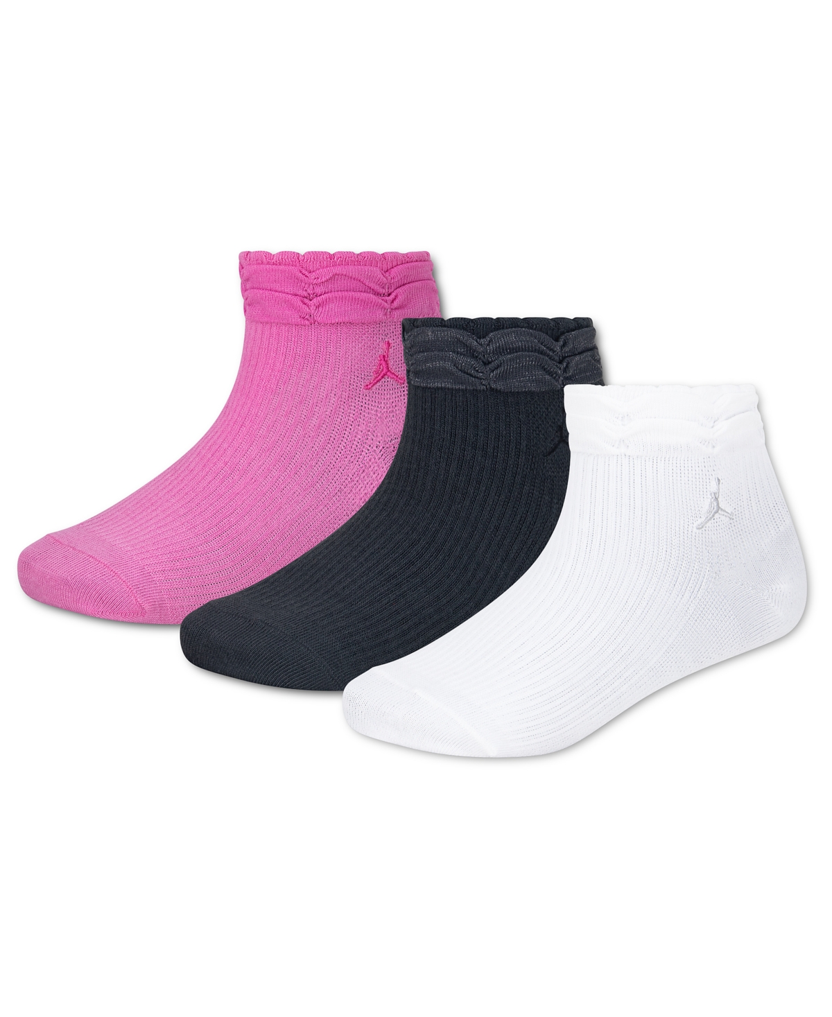 Click here for Jordan Girls 9-11 Scrunchie Ankle Socks  3-Pack -... prices