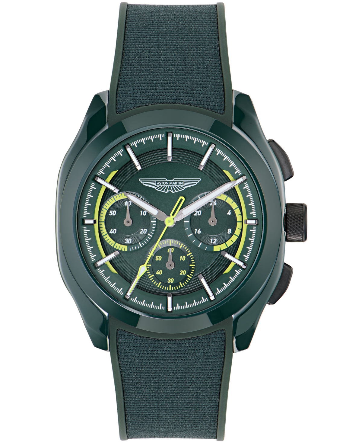 Click here for Aston Martin Mens Quartz Three-Hand Round Green Si... prices