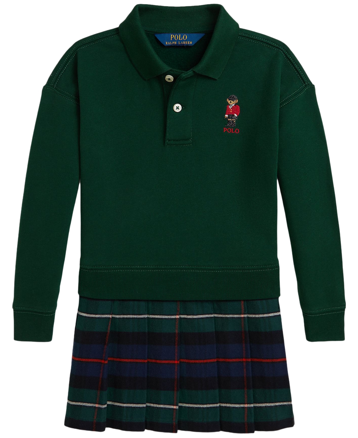 Click here for Polo Ralph Lauren Girls 2T-6X Polo Bear Pleated-Sk... prices