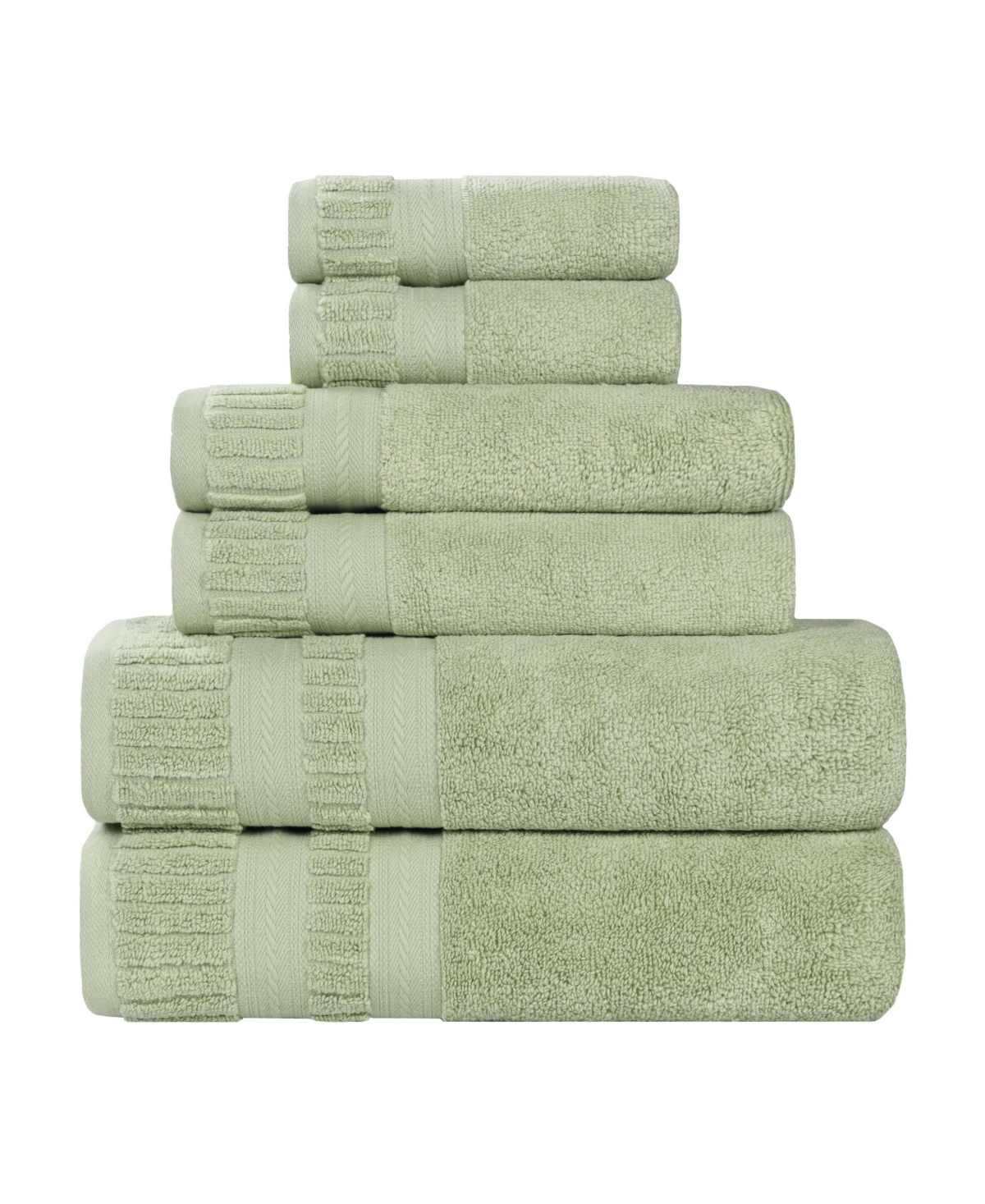 Click here for Superior Venice Cotton 6-Piece Towel Set - Green prices