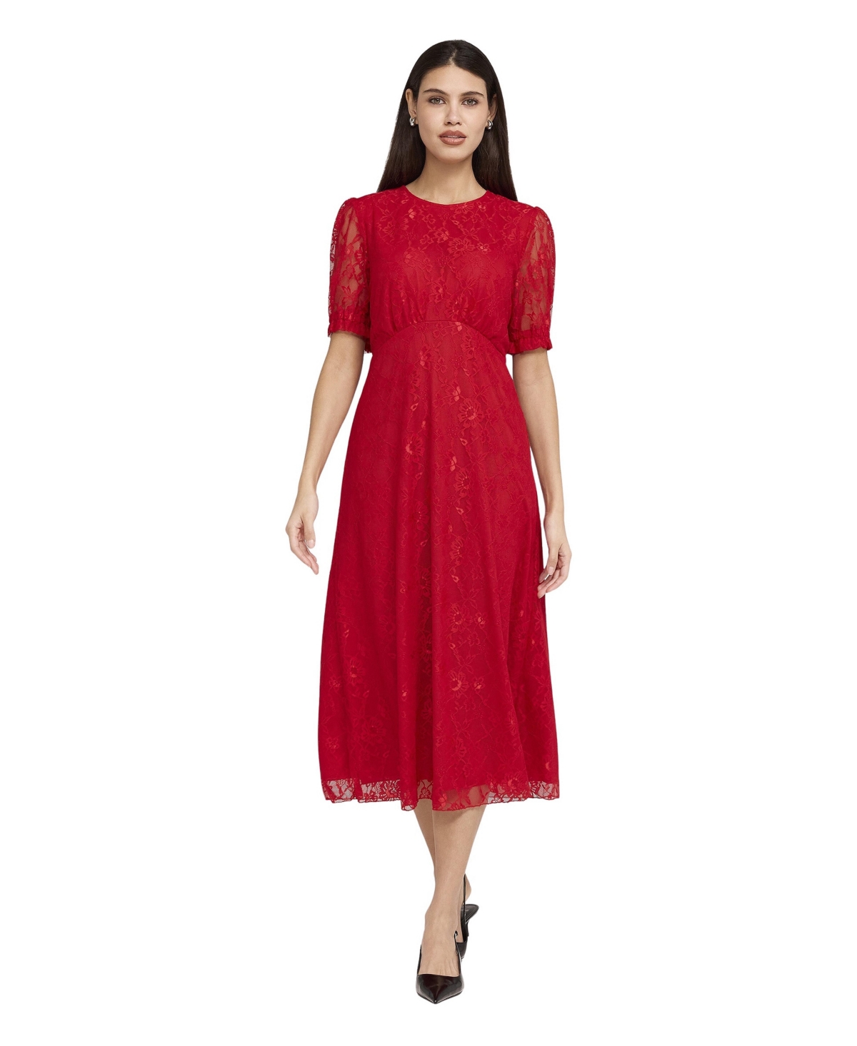Click here for Finery London Womens Mela Midi Dress - Red prices