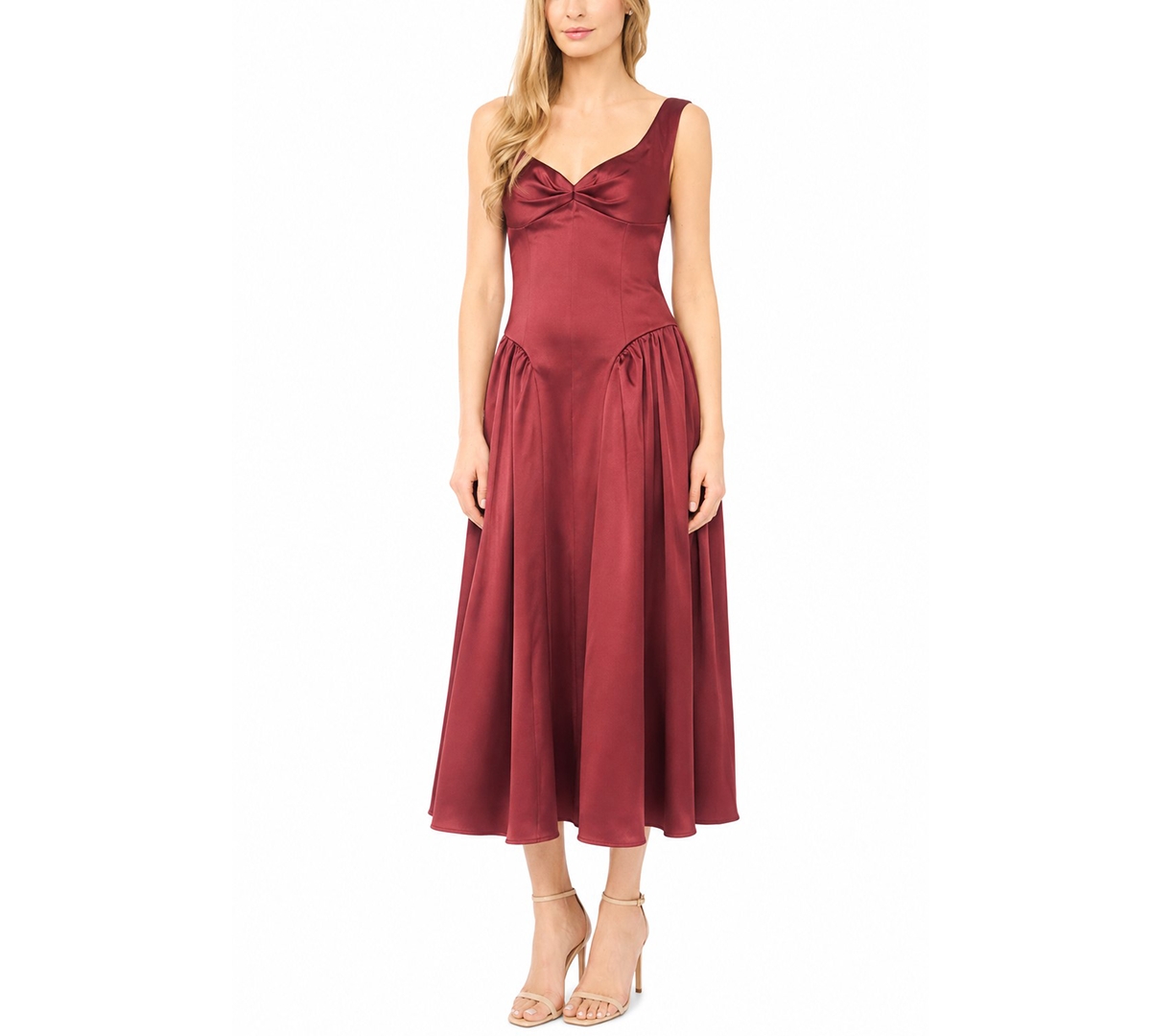 Click here for Parker Womens Sweetheart Neckline Drop-Waist Satin... prices