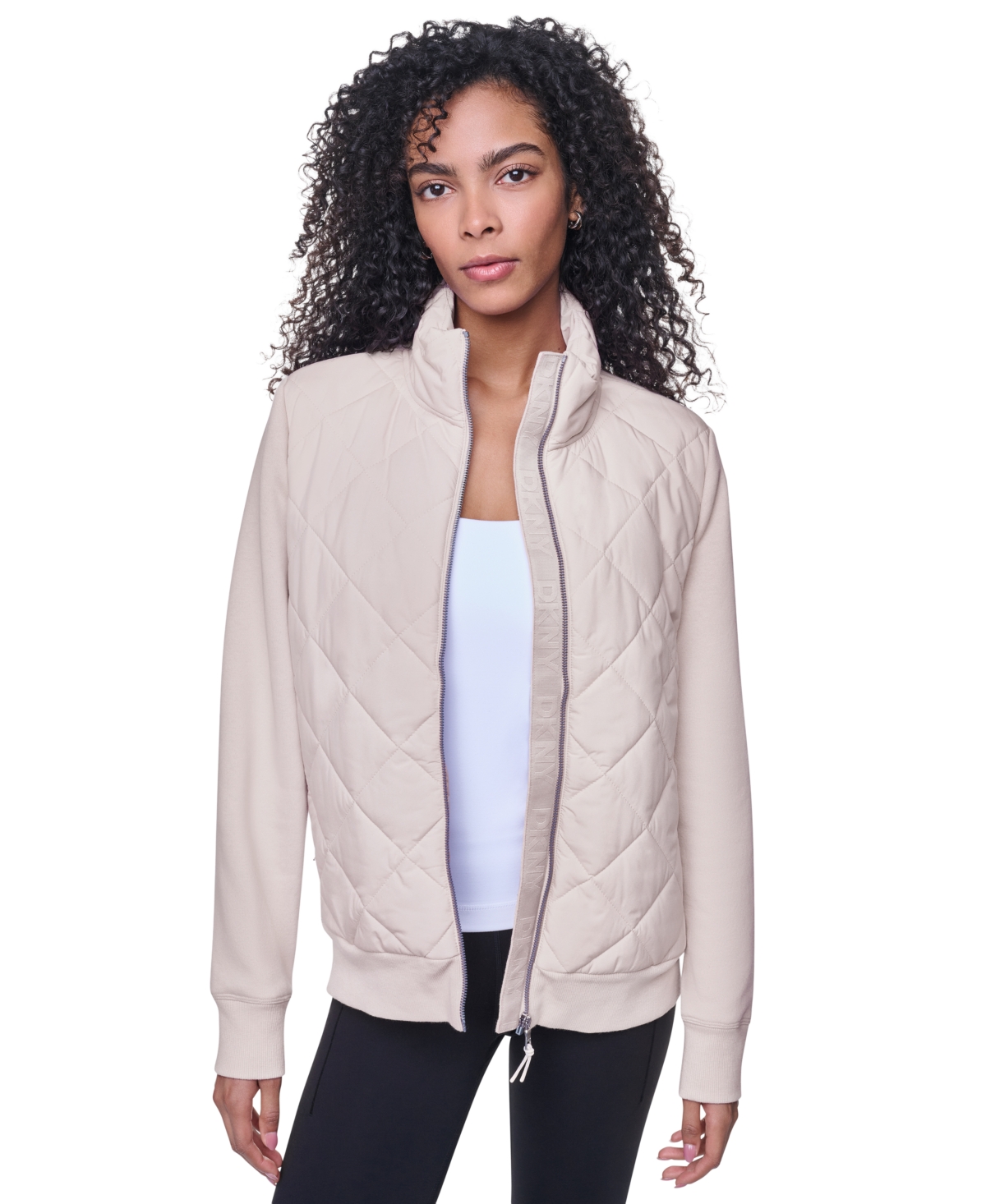 Click here for Dkny Sport Womens Light Weight Hybrid Jacket - Oat prices