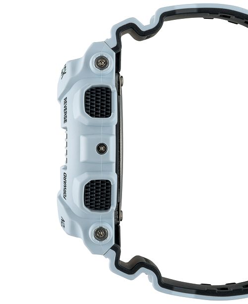 G-Shock Men's Analog-Digital White Resin Strap Watch 51x55mm GA100L-7A ...