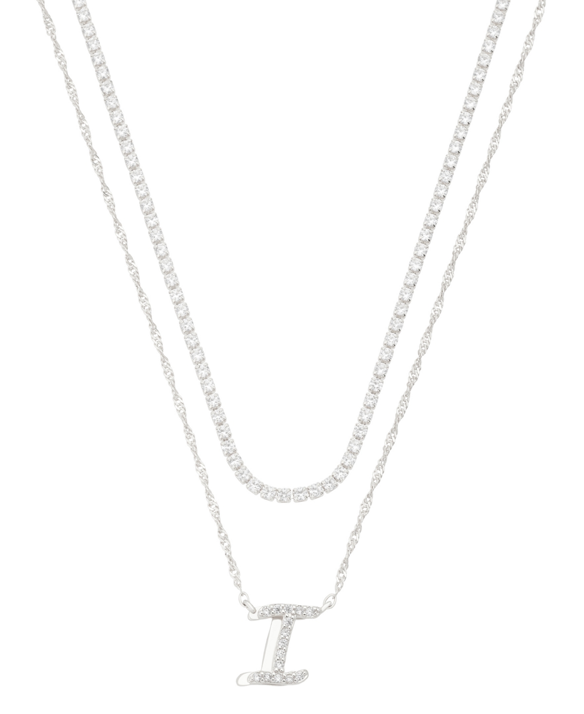 Click here for Unwritten Womens Cubic Zirconia Initial Pendant Ne... prices