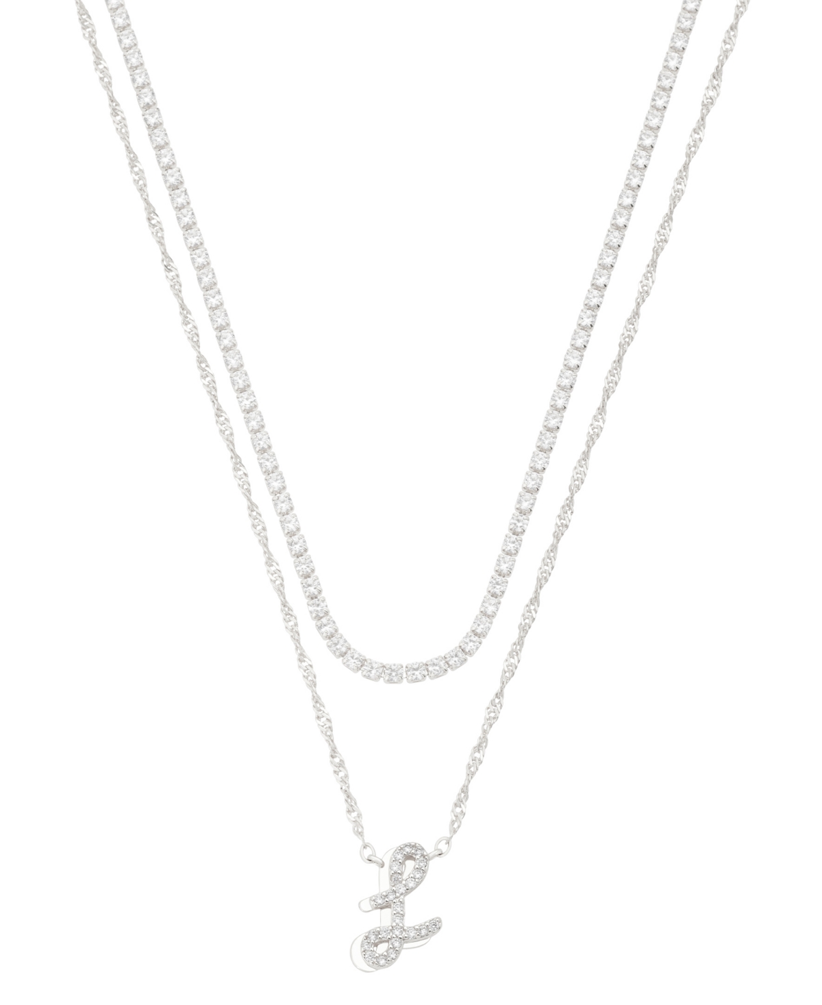 Click here for Unwritten Womens Cubic Zirconia Initial Pendant Ne... prices