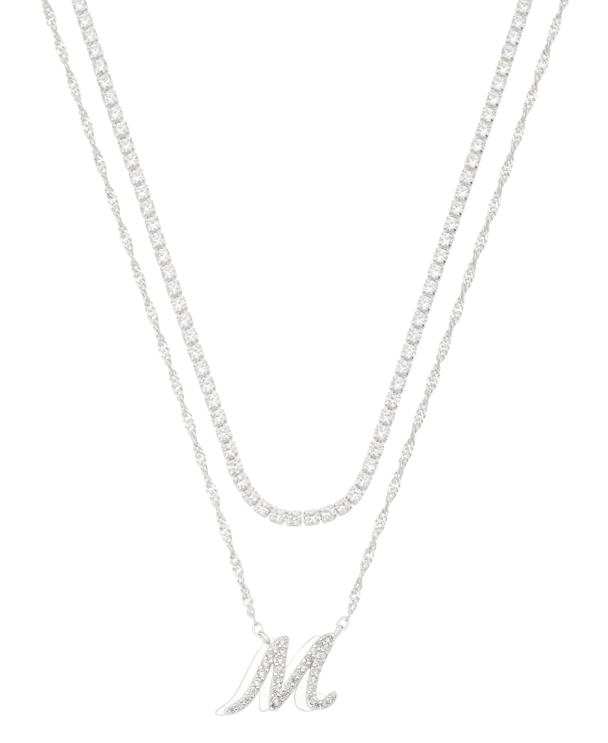 Click here for Unwritten Womens Cubic Zirconia Initial Pendant Ne... prices