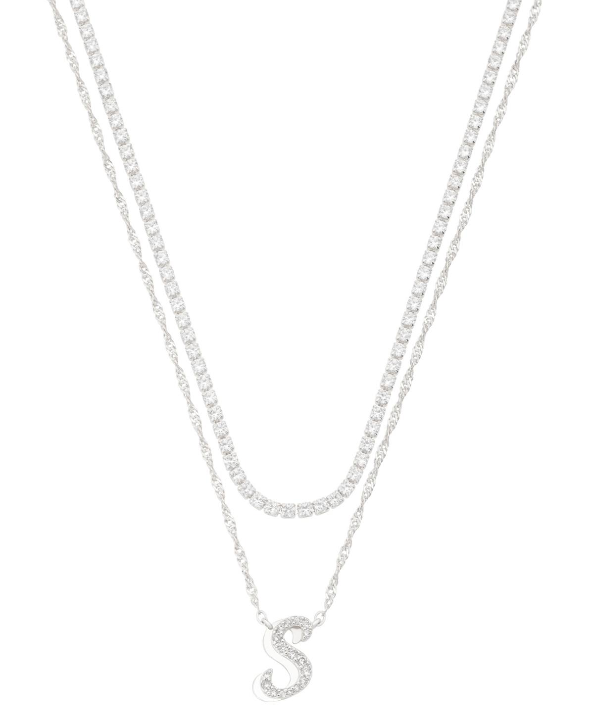 Click here for Unwritten Womens Cubic Zirconia Initial Pendant Ne... prices