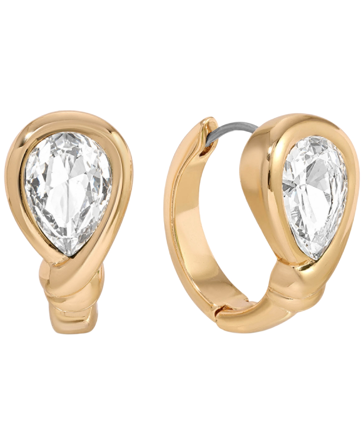 Click here for Ettika Crystal Teardrop Huggie Hoops Earrings - Go... prices