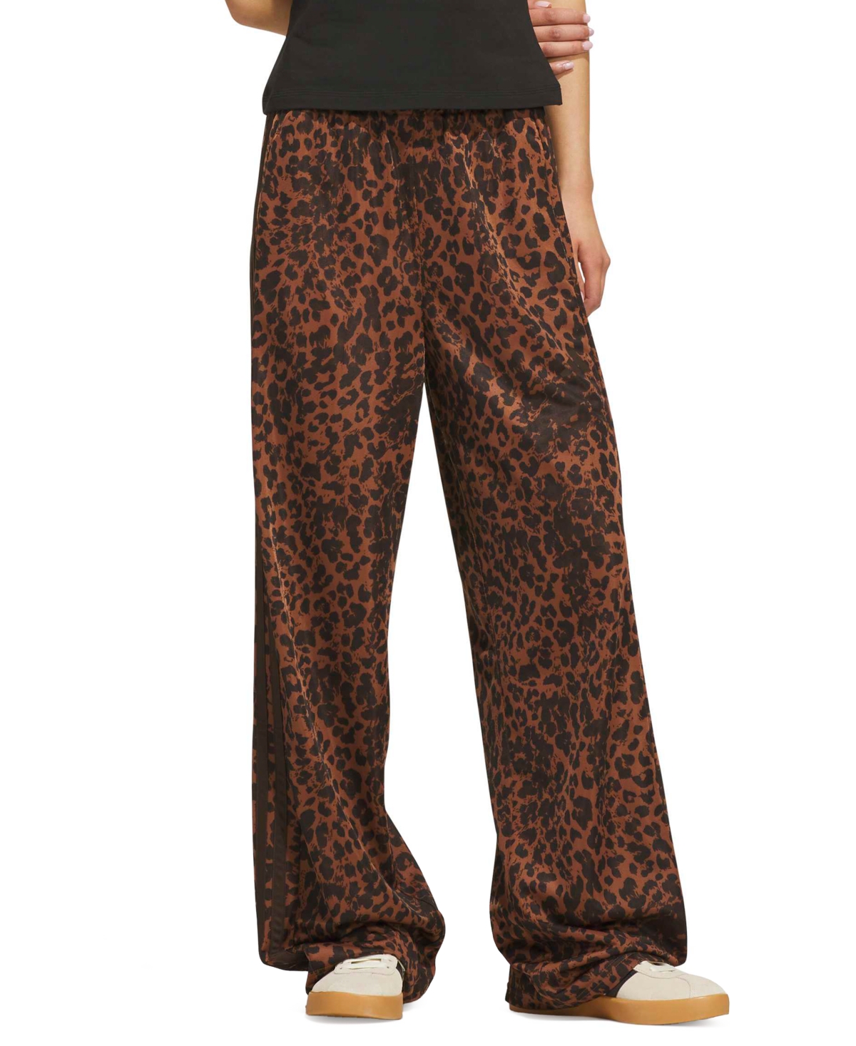 Click here for adidas Womens Dayready High-Rise Wide-Leg Leopard-... prices