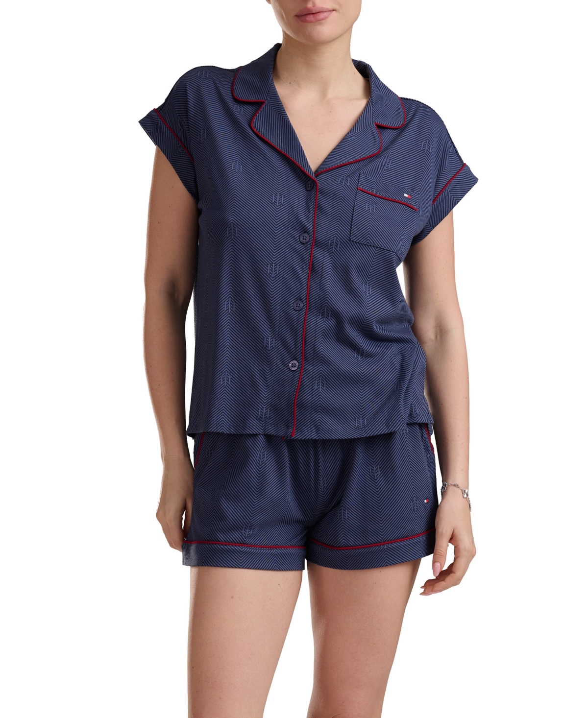 Click here for Tommy Hilfiger Printed Shirt and Shorts Pajama Set... prices