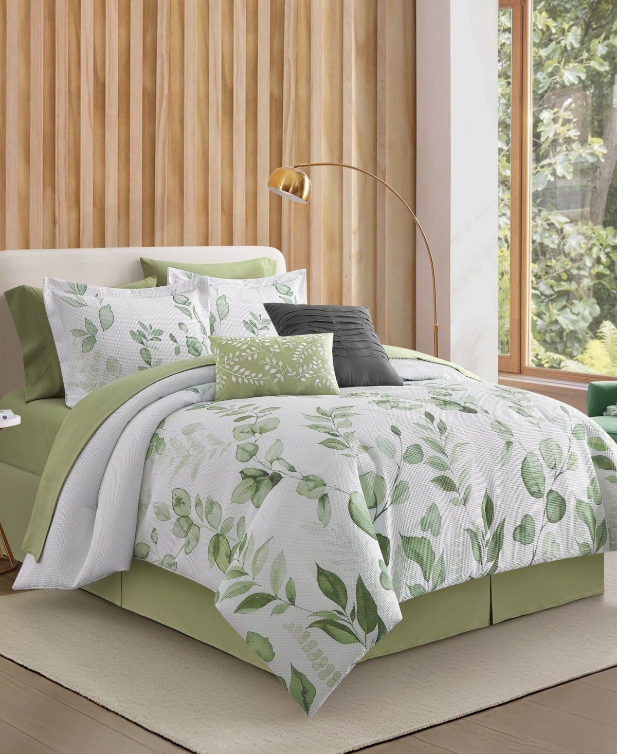 Click here for Stratford Park Yamila Leaves 10-Piece Comforter Se... prices