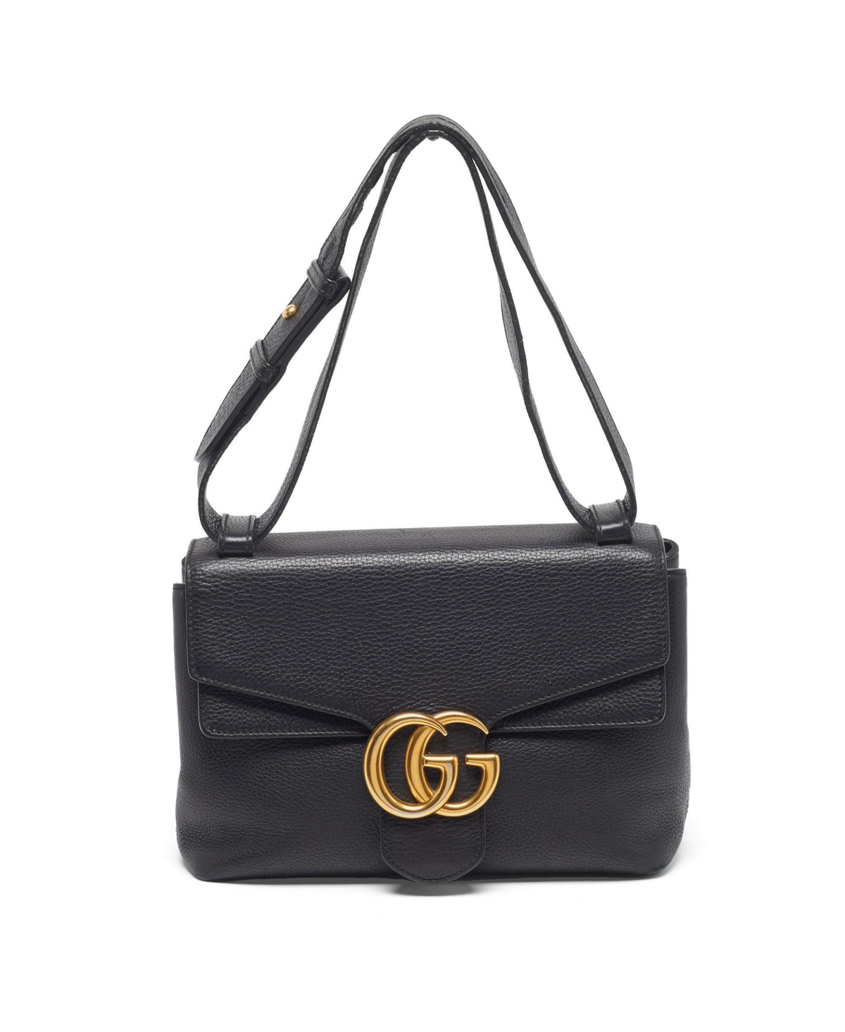 Click here for Pre-Owned Gucci Womens Gg Marmont Leather Flap Sho... prices