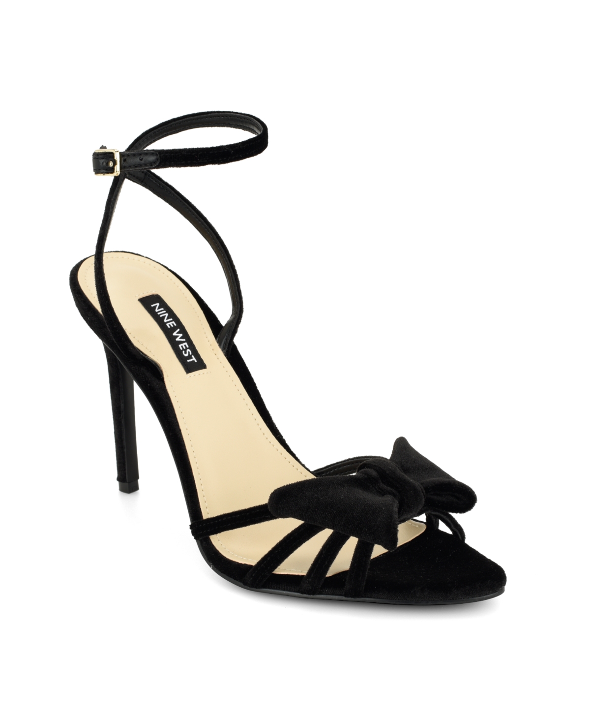 Click here for Nine West Womens Queana Velvet Strappy Stiletto Sa... prices