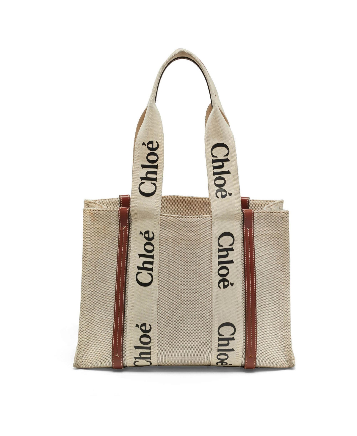 Click here for Pre-Owned Chloe Woody Medium Canvas and Leather To... prices