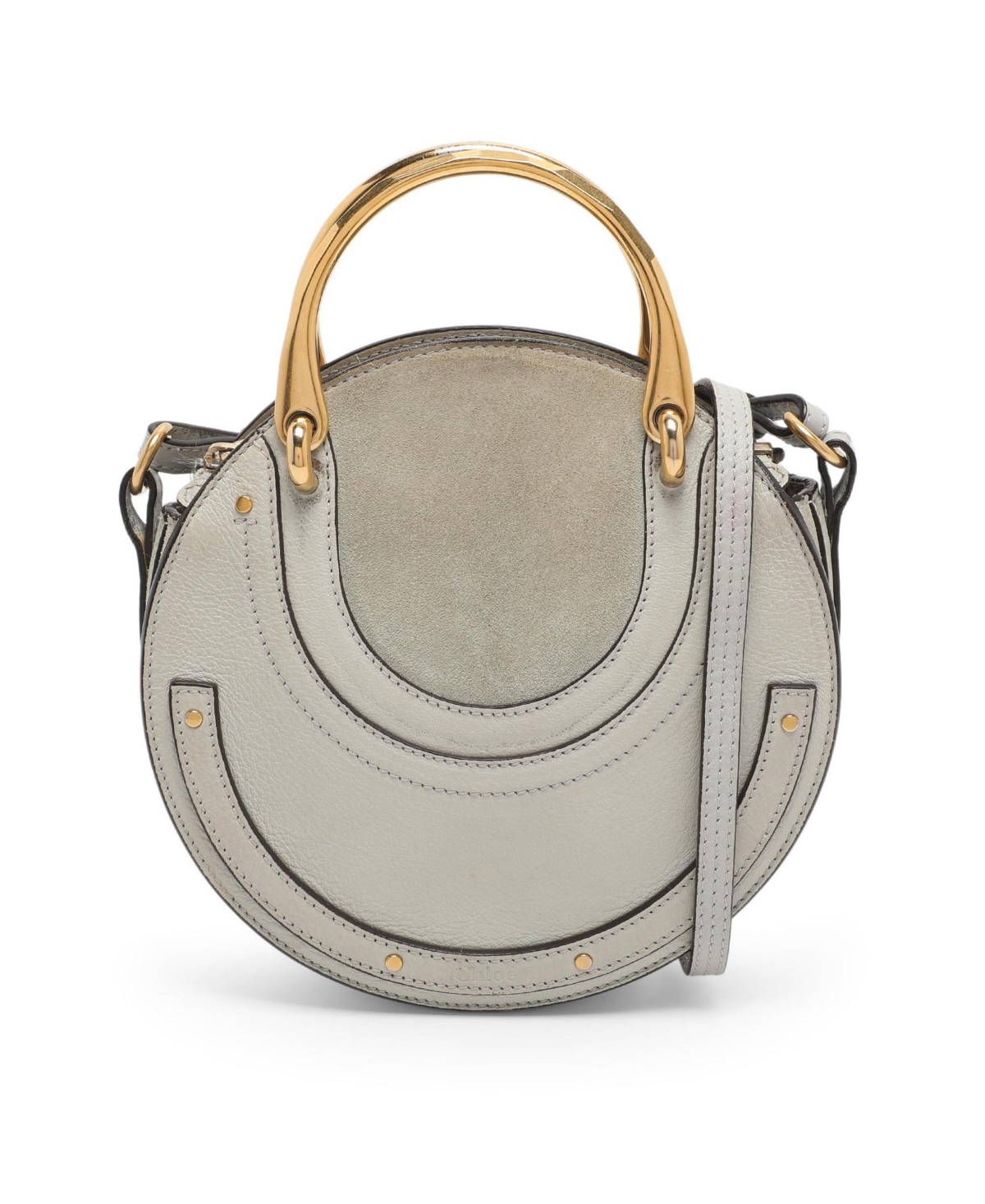 Click here for Pre-Owned Chloe Small Pixie Round Leather and Sued... prices