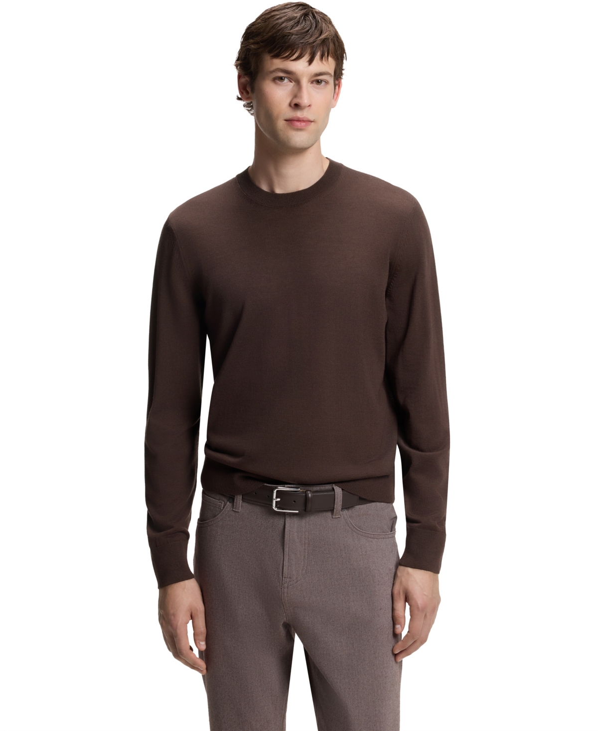 Click here for Boss by Hugo Boss Mens Merino-Wool Regular-Fit Swe... prices