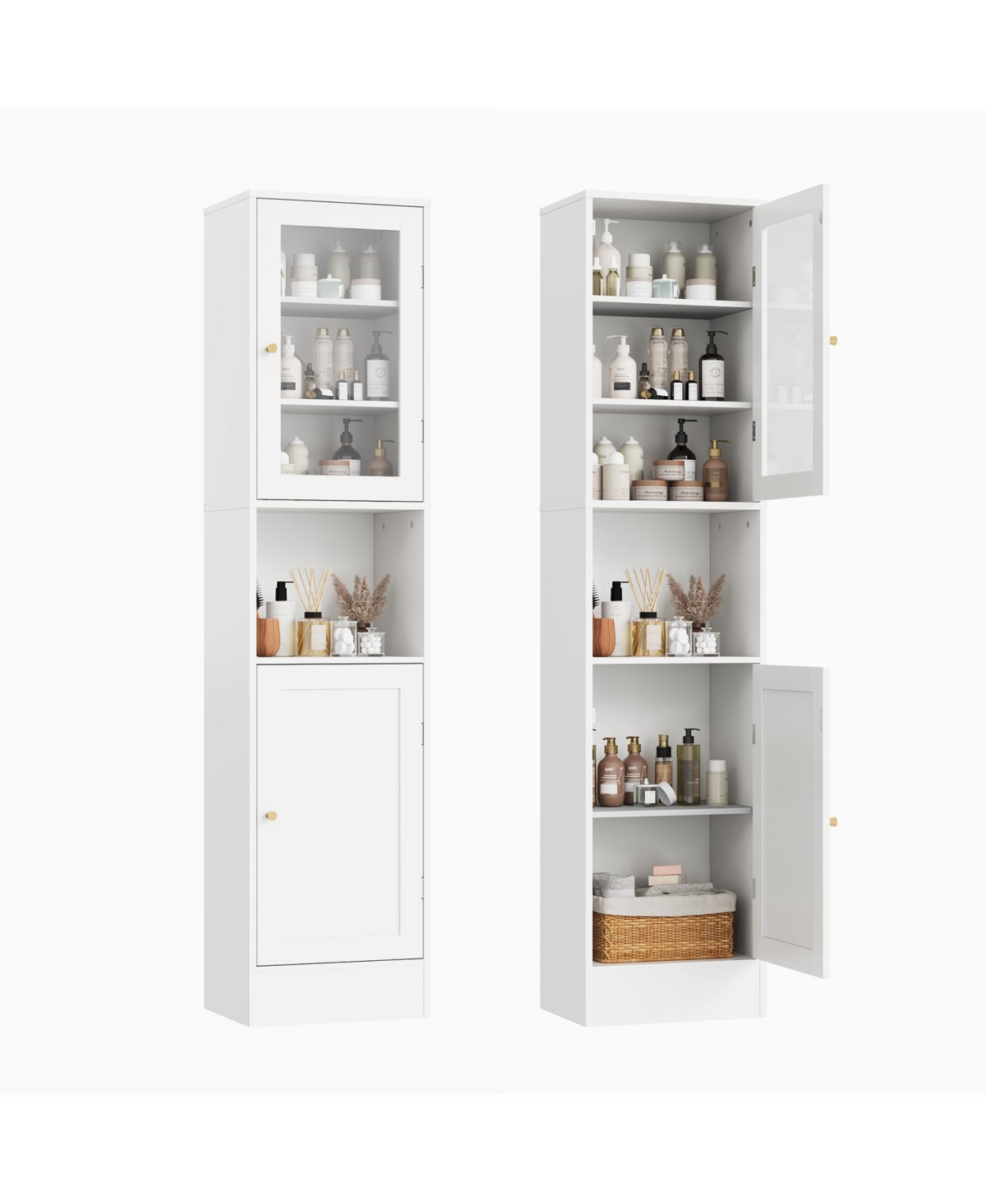 Click here for gaomon 67 Tall Bathroom Storage Cabinet  Slim Glas... prices
