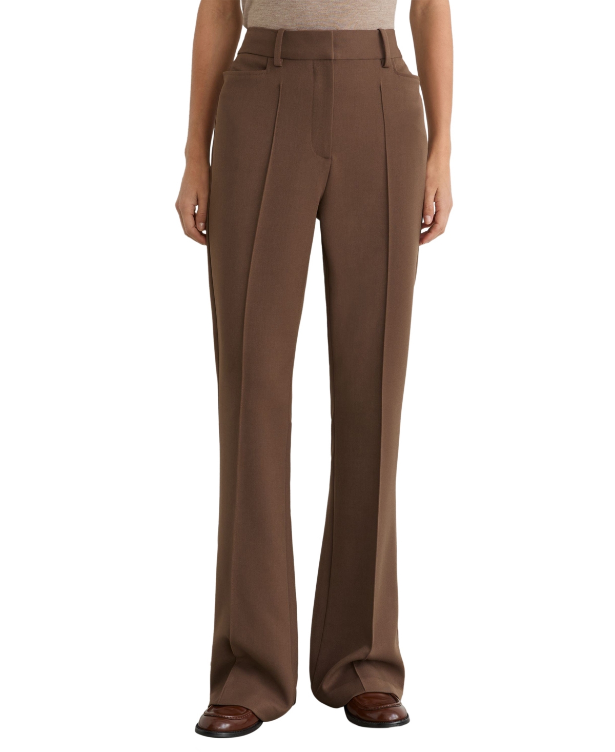 Click here for Reiss Petite Sakura High-Waisted Flared Patch-Pock... prices