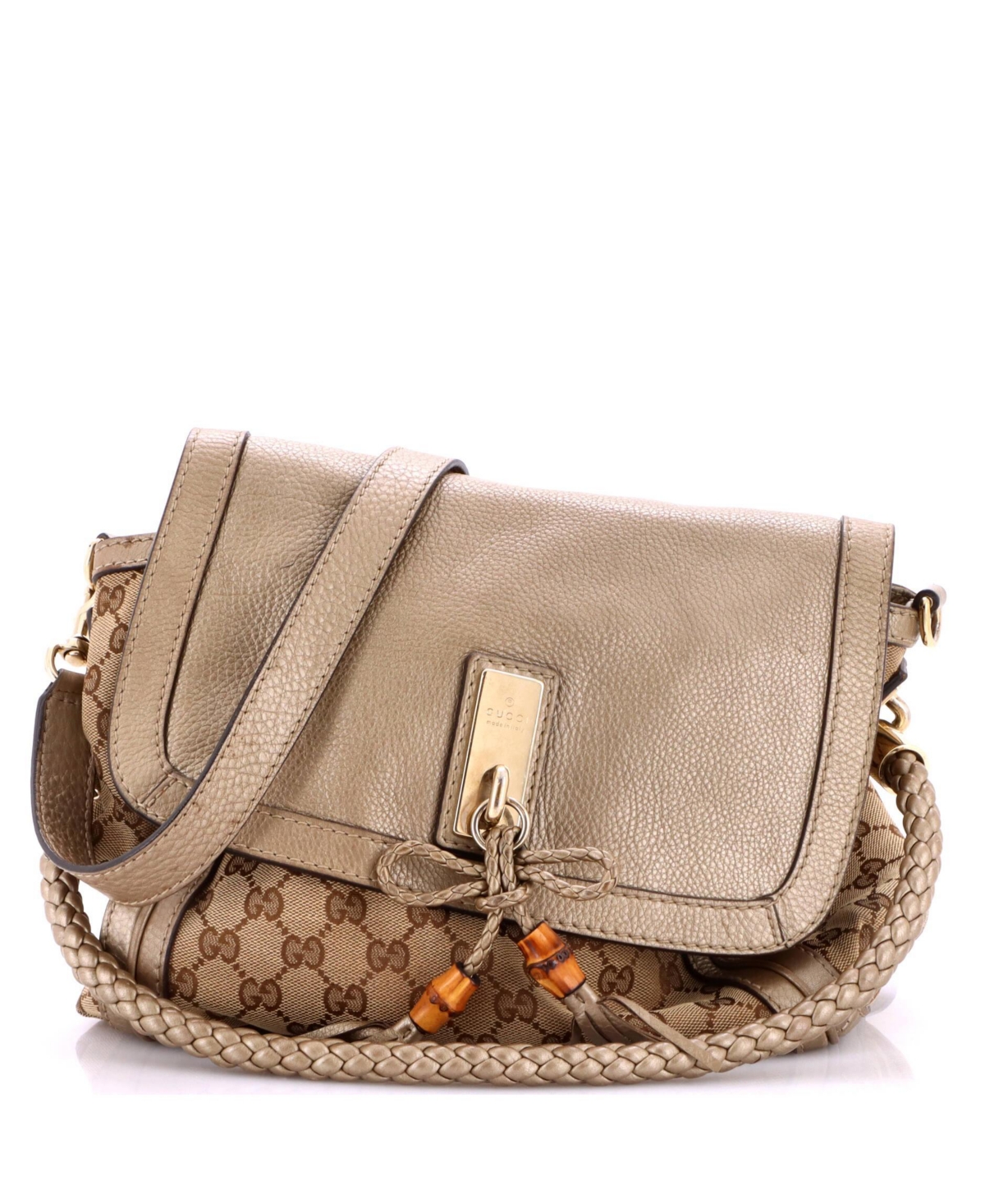 Click here for Pre-Owned Gucci Medium Bella Flap Shoulder Bag Gg... prices