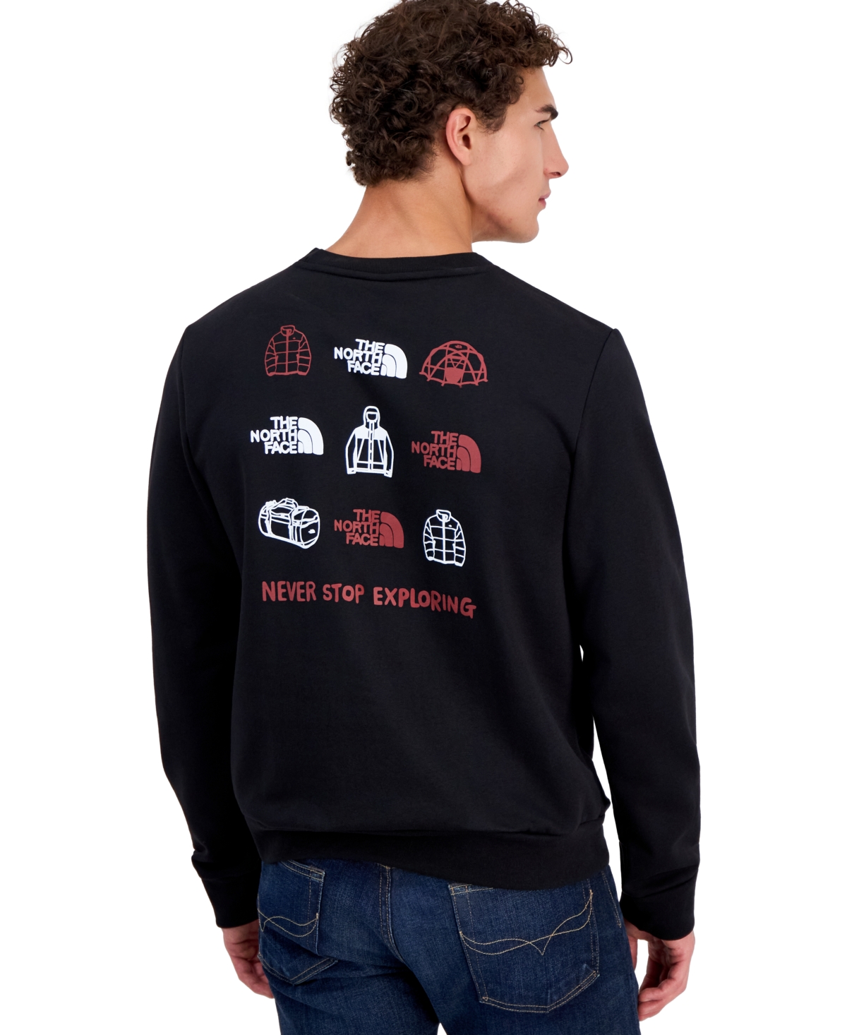 Click here for The North Face Mens Graphic Icons Crewneck Sweatsh... prices