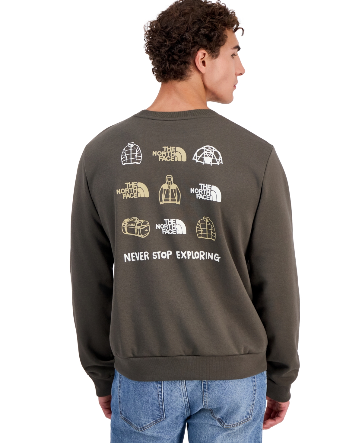 Click here for The North Face Mens Graphic Icons Crewneck Sweatsh... prices