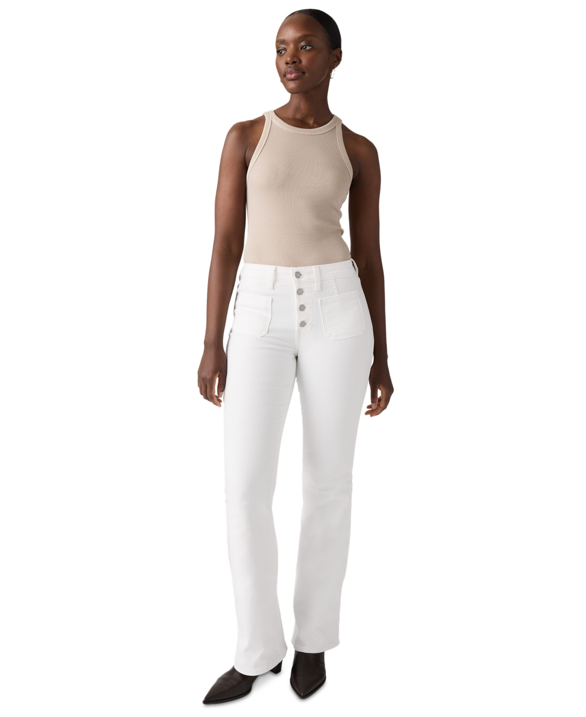 Click here for Levis Womens 726 Patch Pocket High Rise Slim Fit F... prices