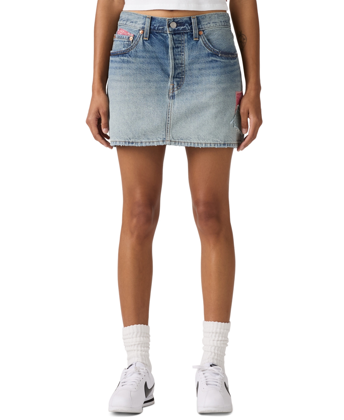 Click here for Levis Womens Icon Cotton Denim Skirt - Melodys Mus... prices