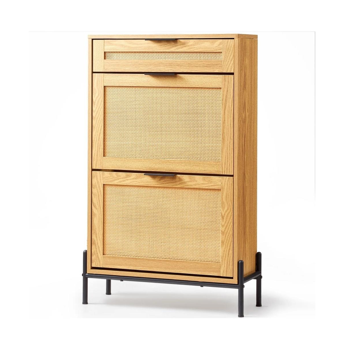 Click here for Slickblue Shoe Storage Cabinet with Rattan Finish... prices