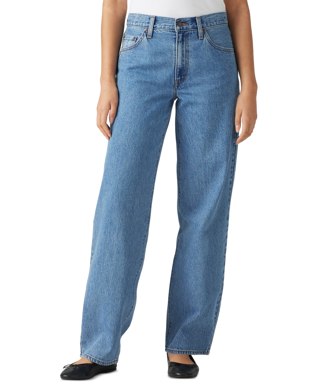 Click here for Levis Premium Womens Mid-Rise Baggy Dad Jeans 32 -... prices