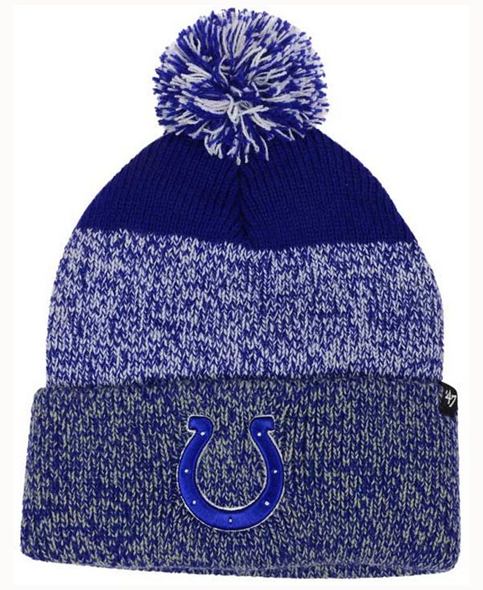 '47 Brand Indianapolis Colts Static Cuff Pom Knit Hat - Macy's