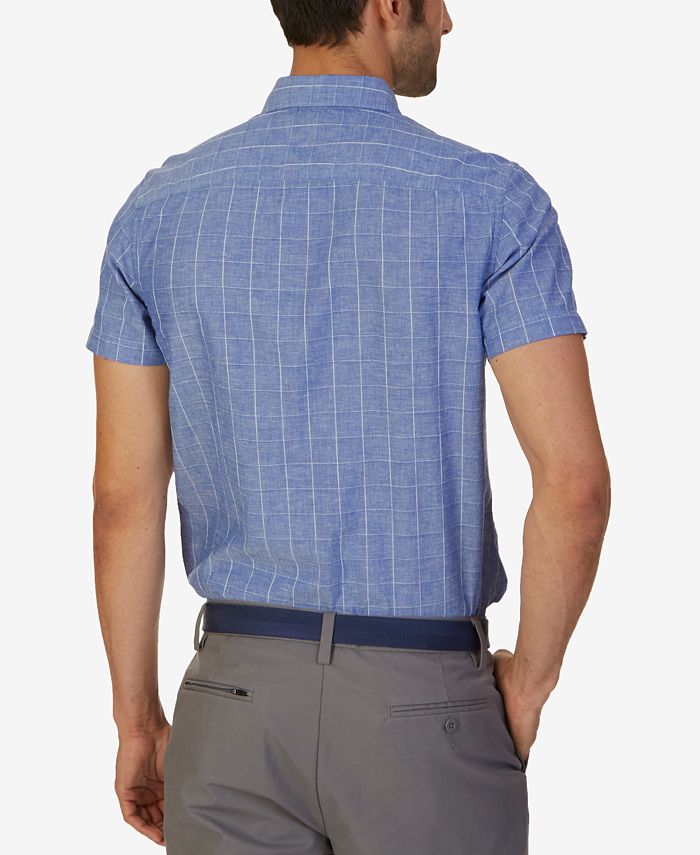 Nautica Men's Slim-Fit Windowpane Shirt - Macy's